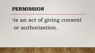 Express permission, obligation, and prohibition | PPTX