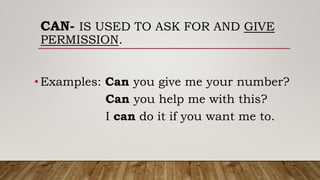 Express permission, obligation, and prohibition | PPTX