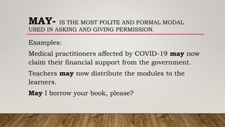 Express permission, obligation, and prohibition | PPTX