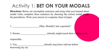 MODALS for upcoming grade 10 students in deped | PDF