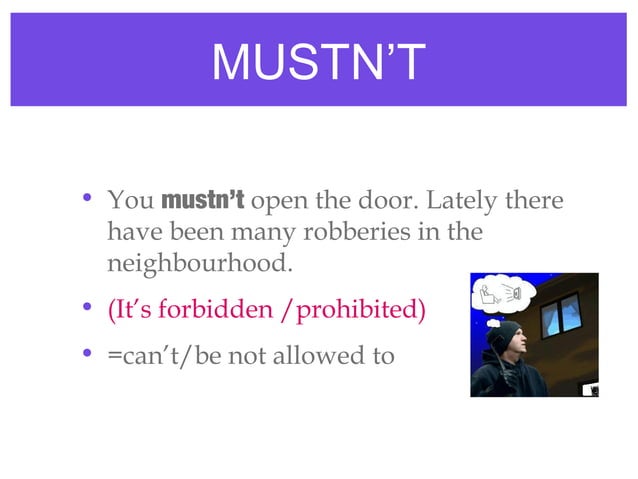 Modals of obligation | PPT