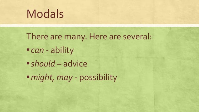 Modals present and passive | PPT