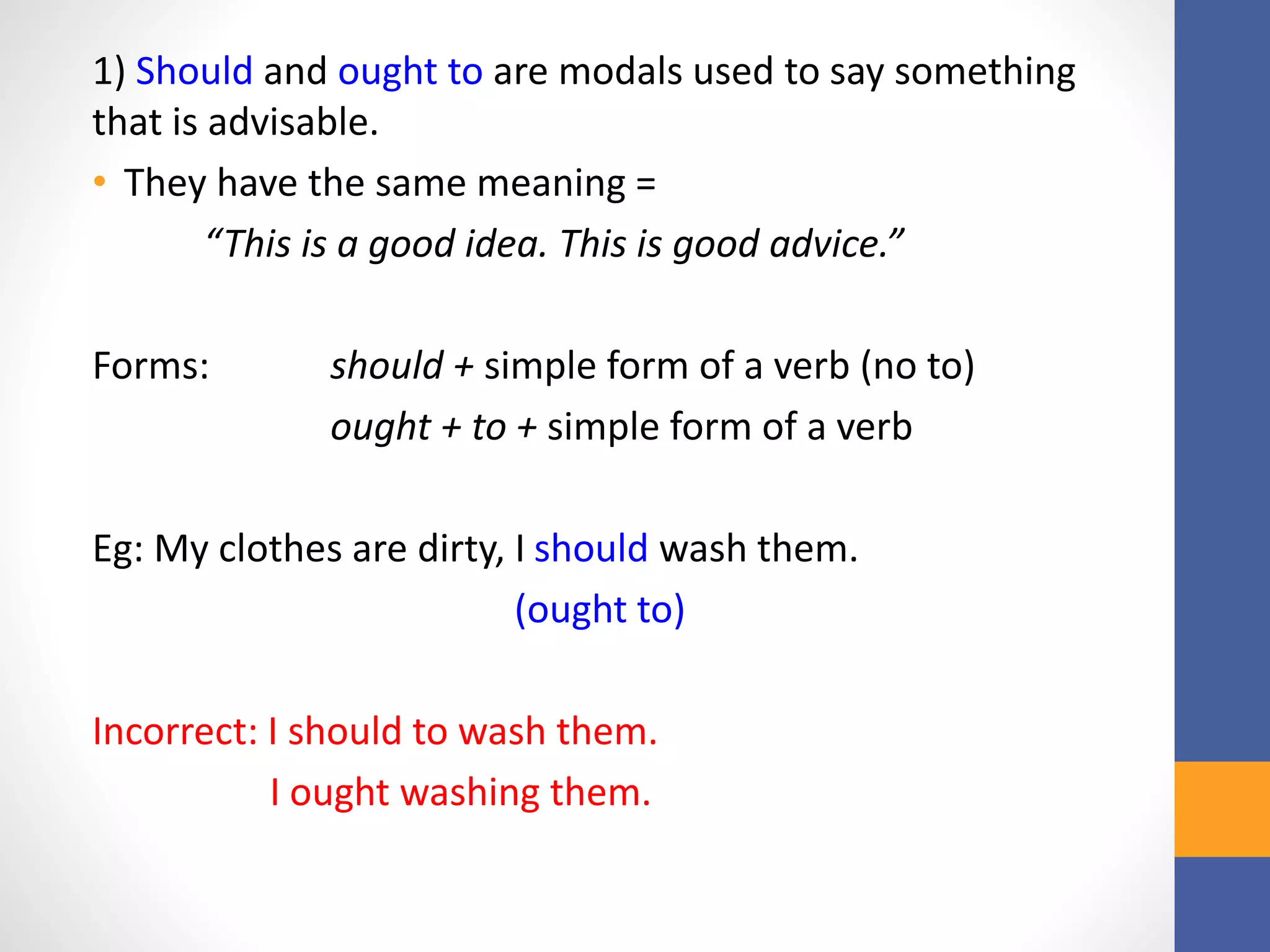 Modals - Part 2 | PPTX