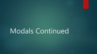 Modals Part 2 | PPT