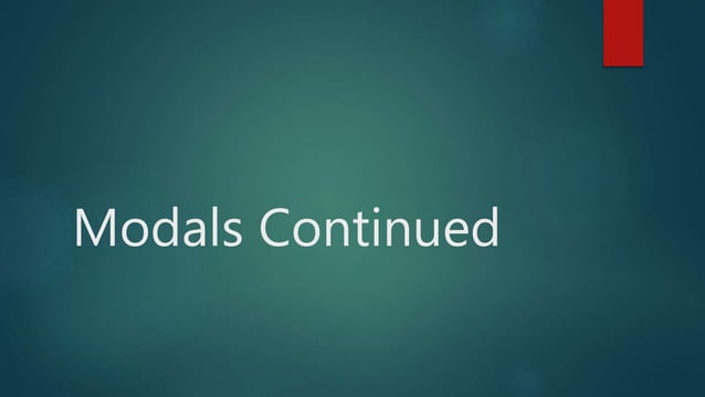 Modals Part 2 | PPT