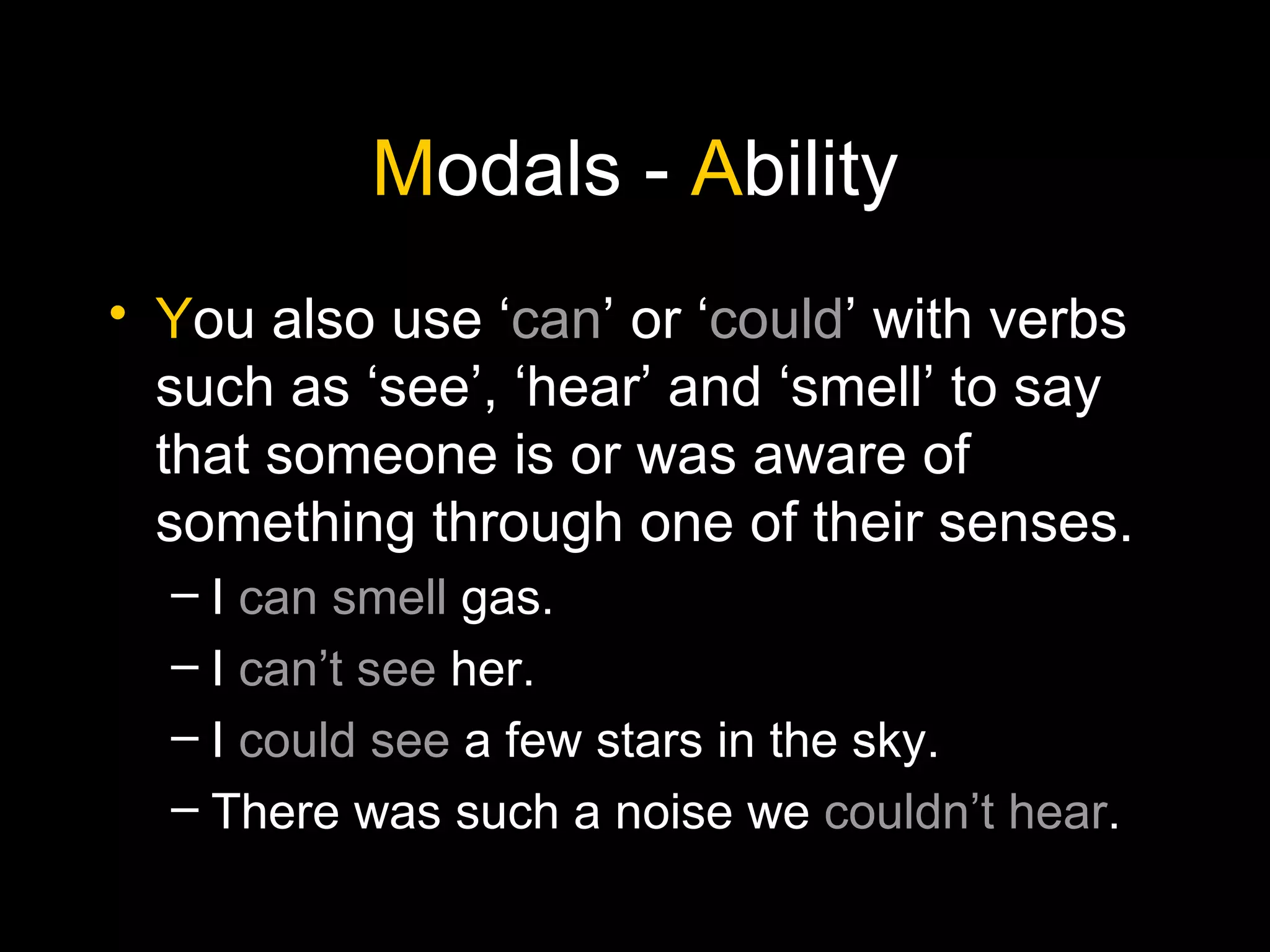 Modals - Ability | PPT