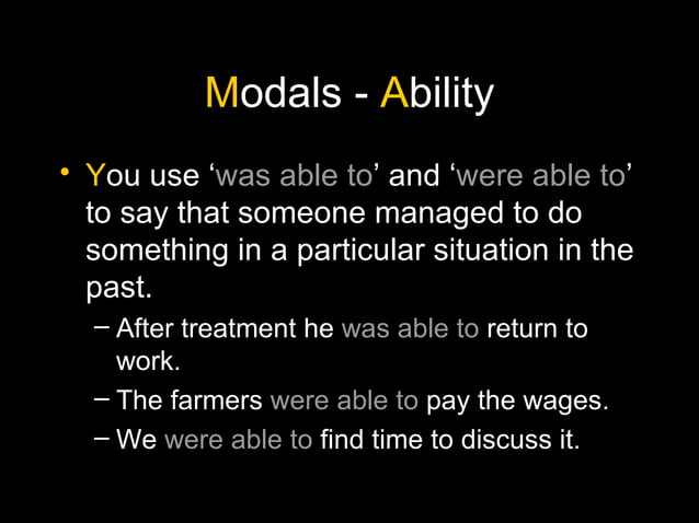 Modals - Ability | PPT | Internet for Beginners | Internet