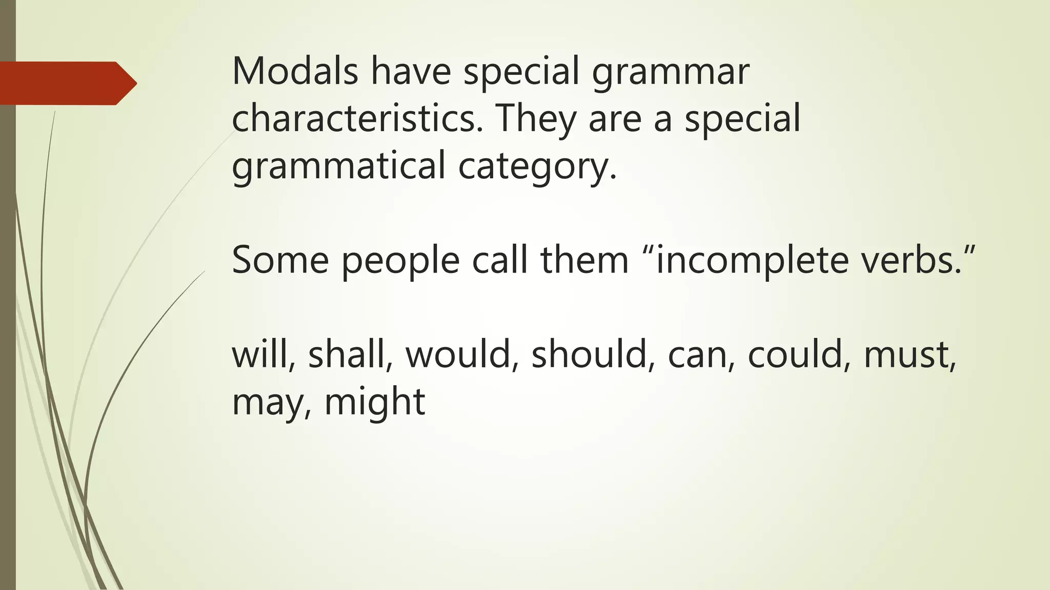 Modals and modal like expressions | PPTX