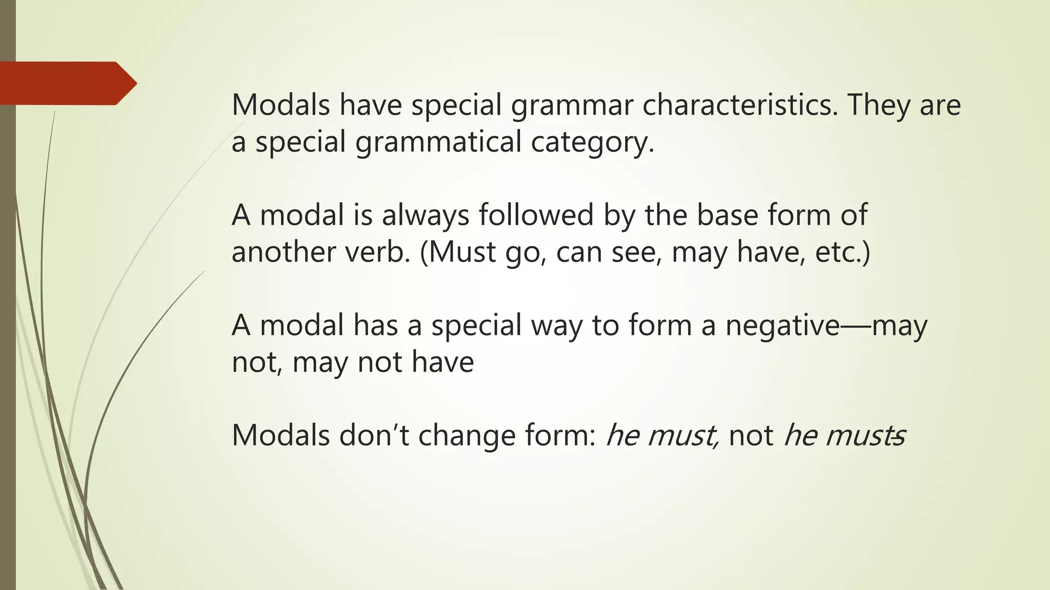 Modals and modal like expressions | PPTX