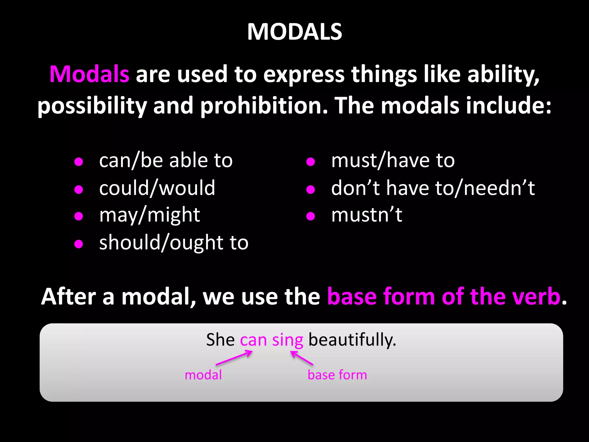 Modals and modal perfects | PPT