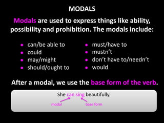 Modals and modal perfects | PPTX