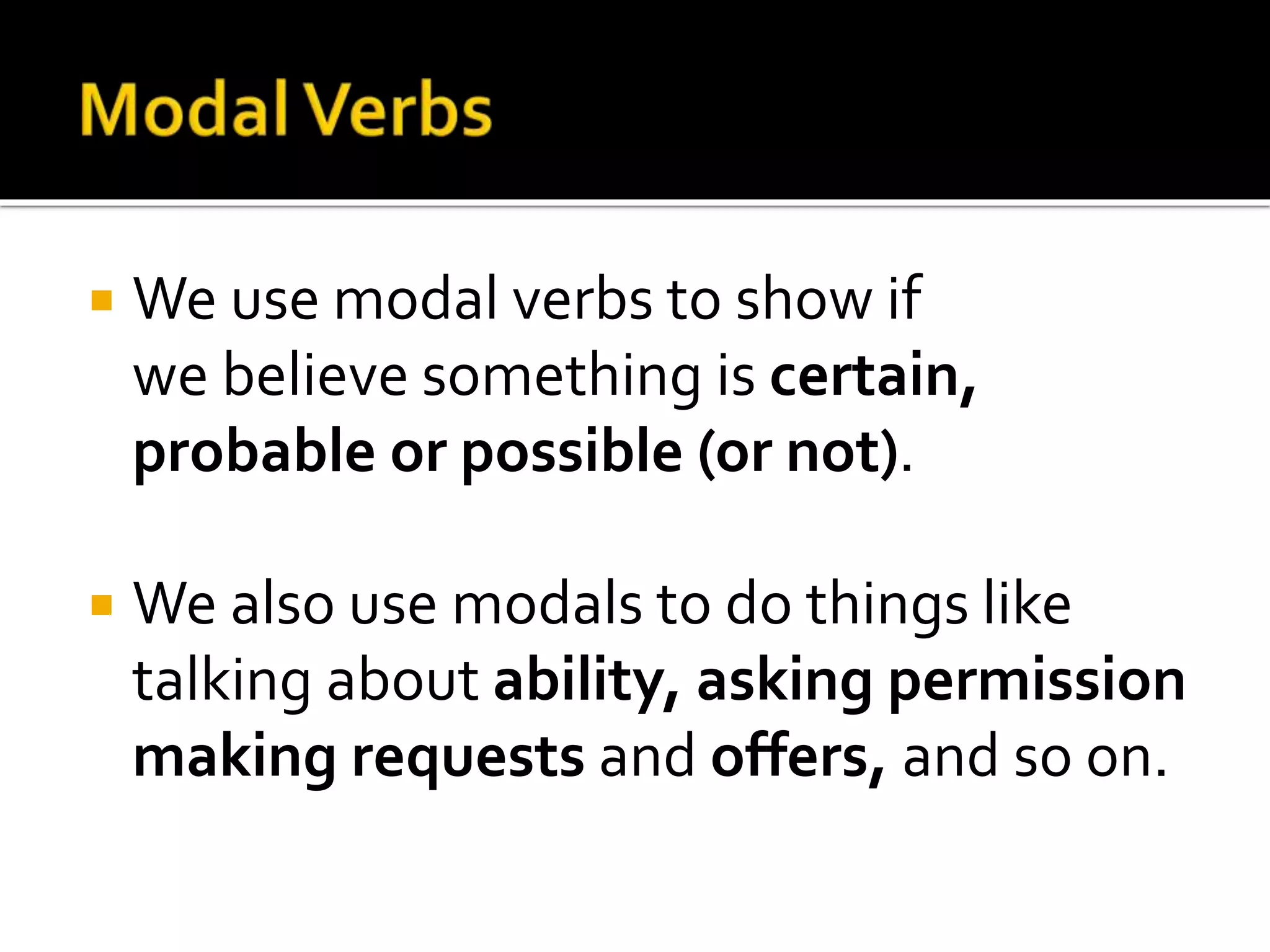 Modals and their phrasal modal counterparts | PPTX