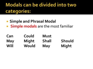 Modals and their phrasal modal counterparts | PPTX