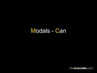 Modals 'Can' | PPT