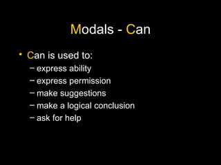 Modals 'Can' | PPT