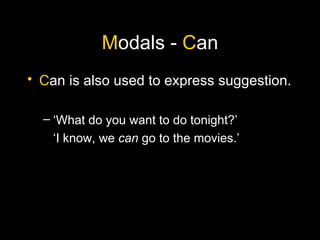 Modals 'Can' | PPT
