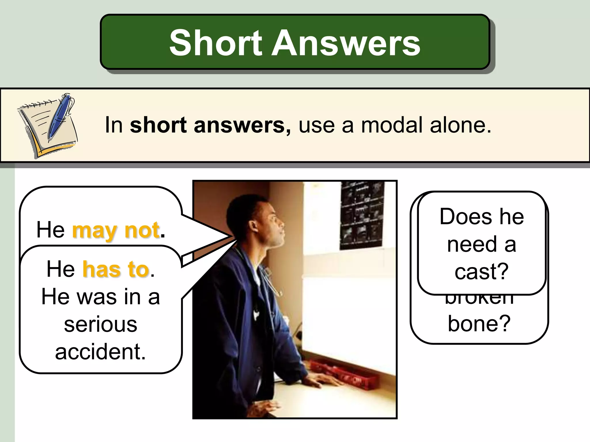 Modals deduction conclusions present | PPT