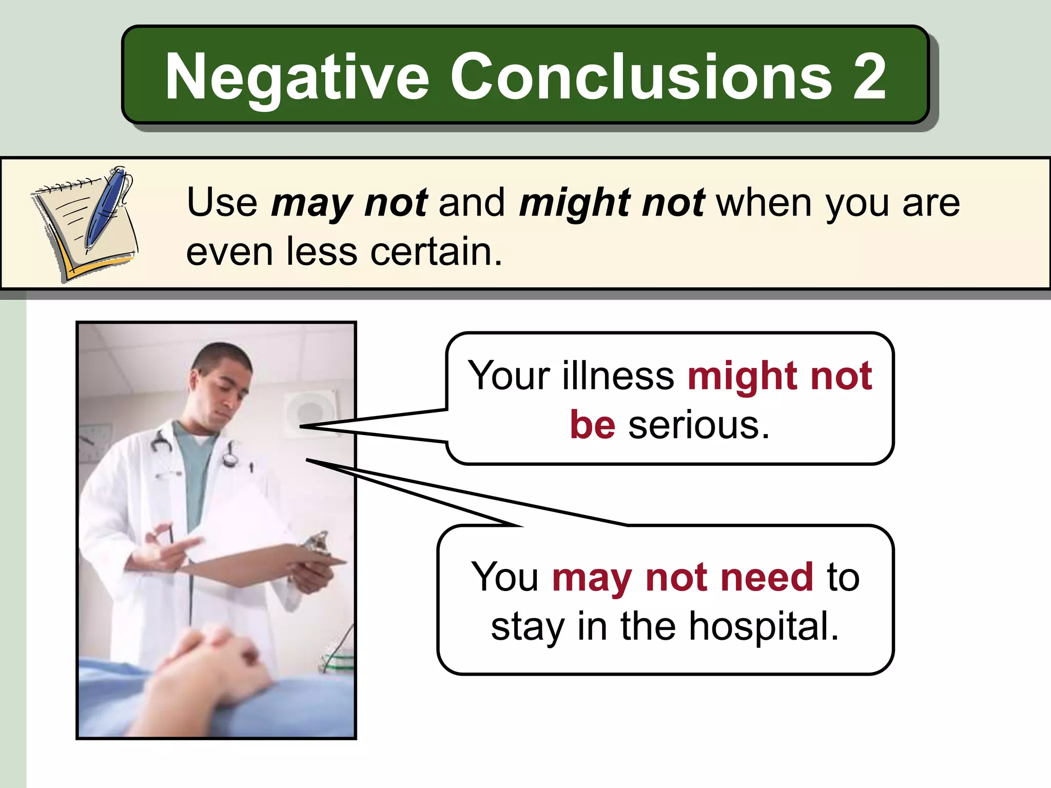 Modals deduction conclusions present | PPT