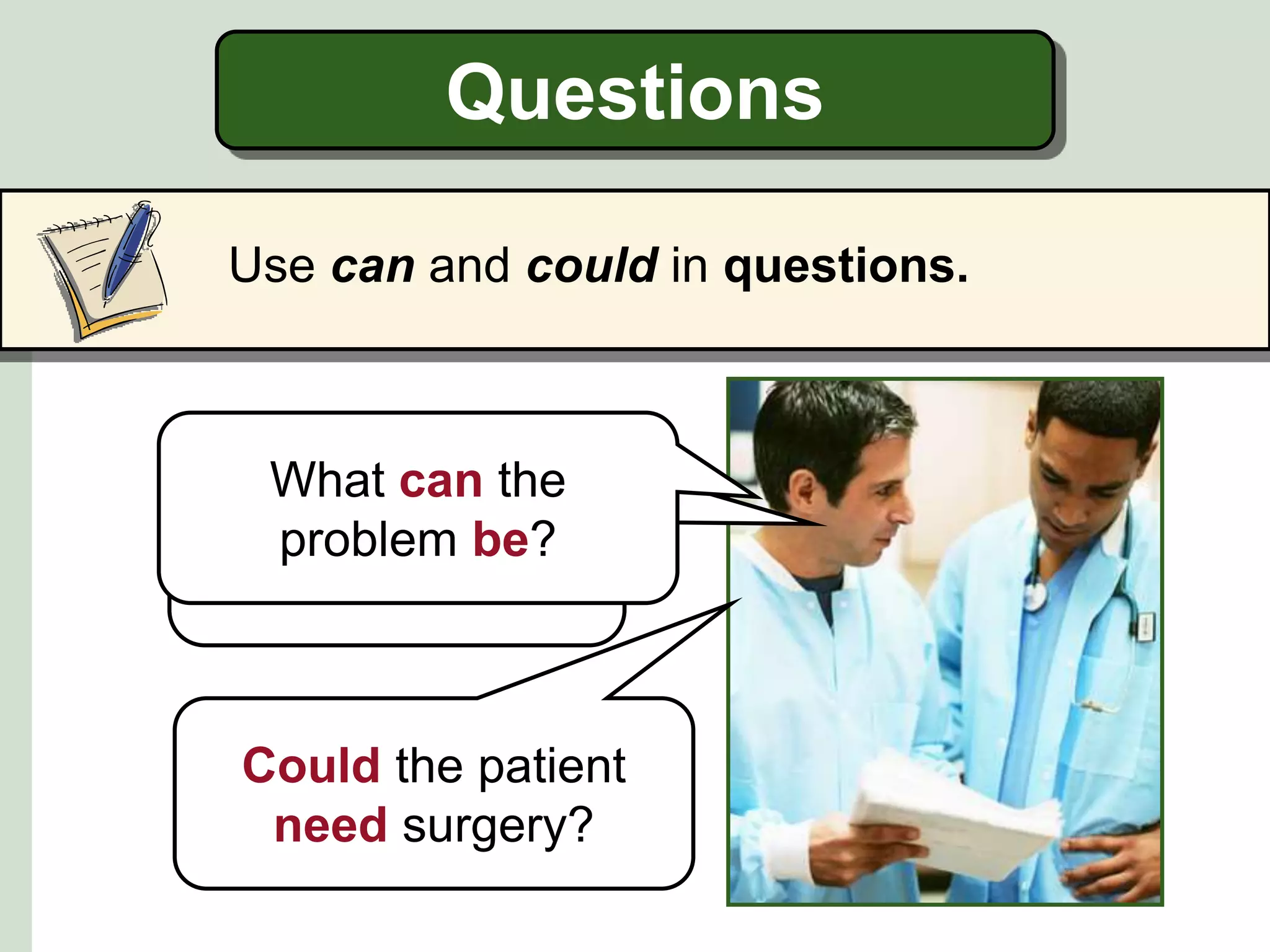 Modals deduction conclusions present | PPT