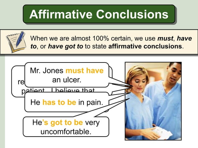 Modals deduction conclusions present | PPT