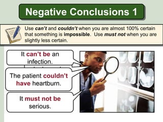 Modals deduction conclusions present | PPT