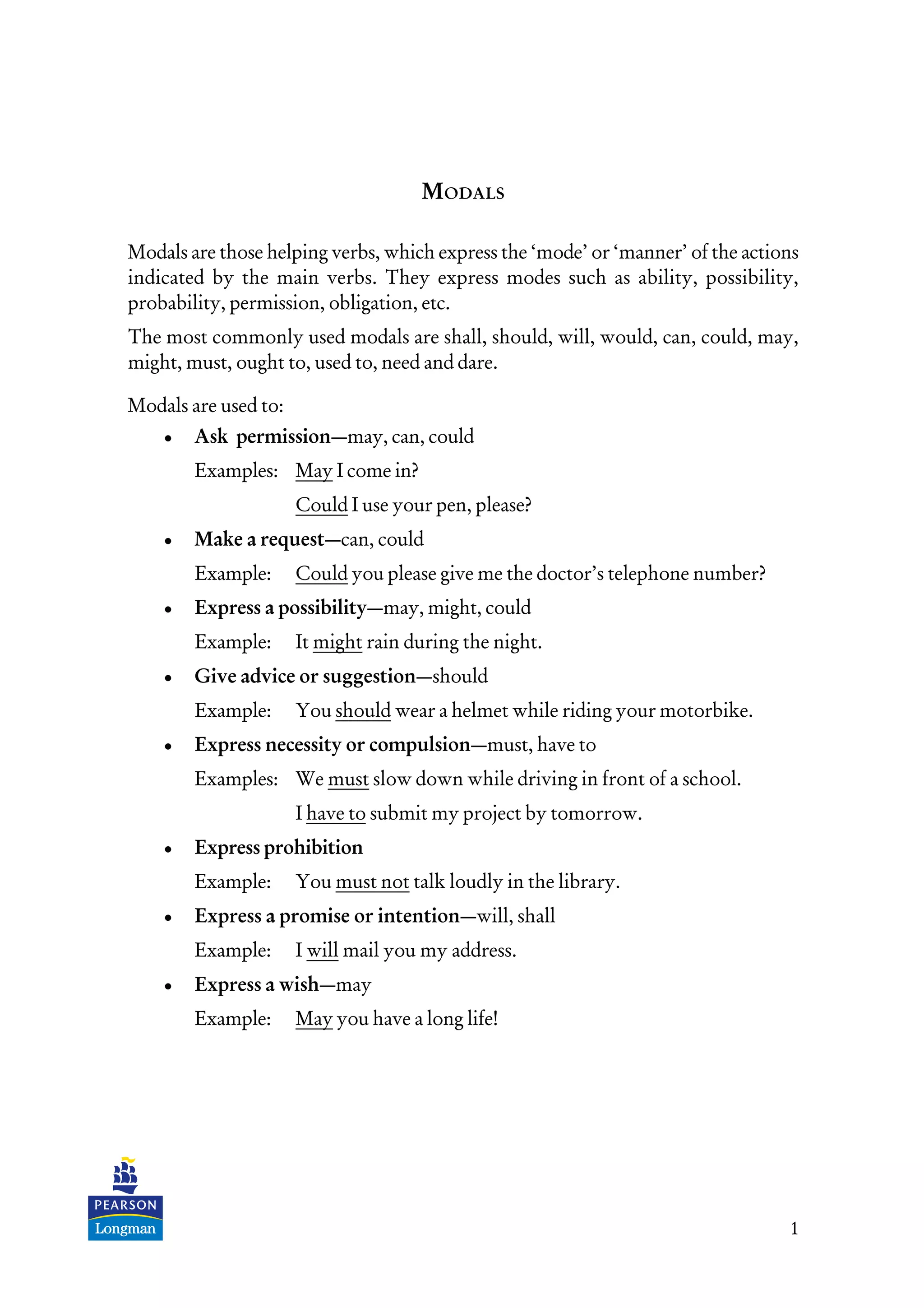 Modals exercises2 | PDF