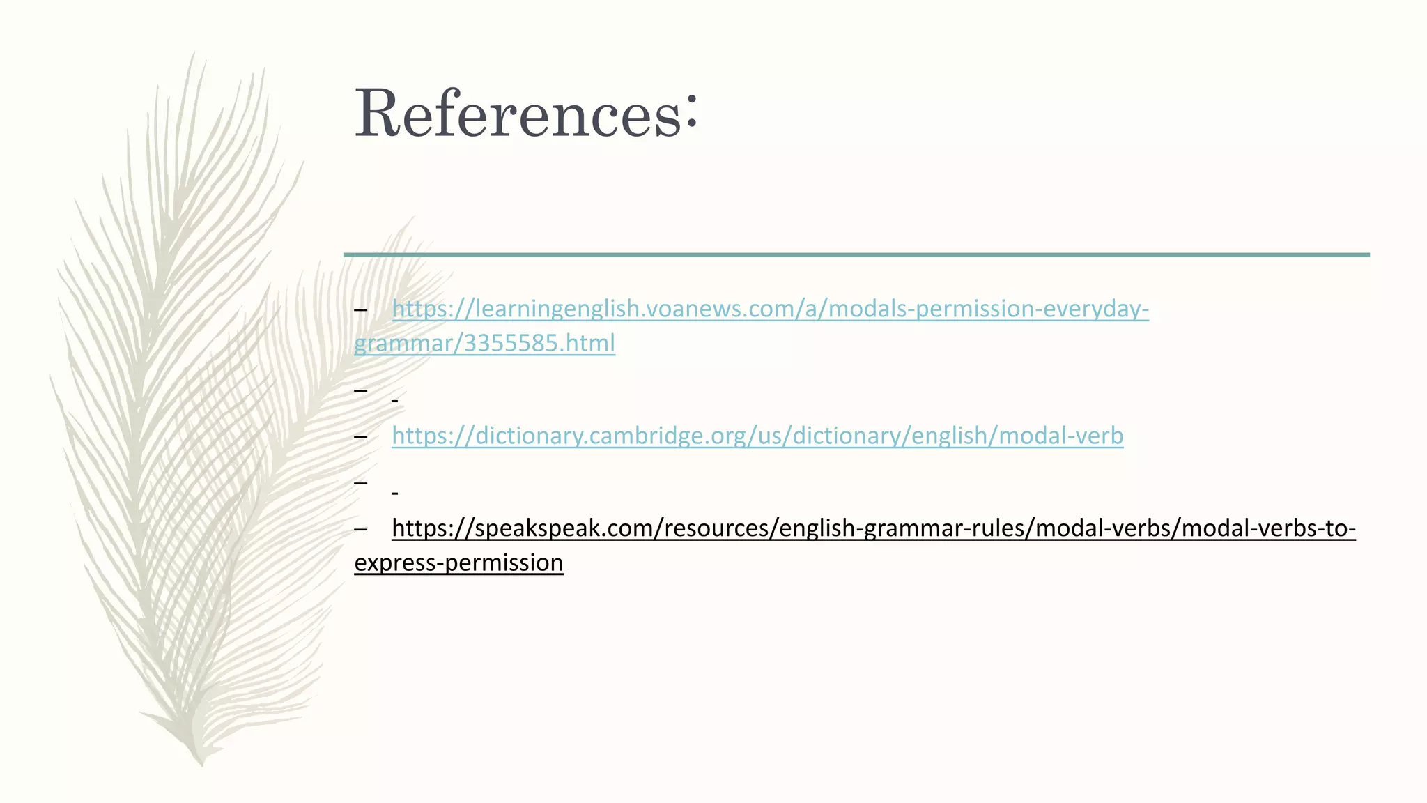 Modals expressing permission | PPTX