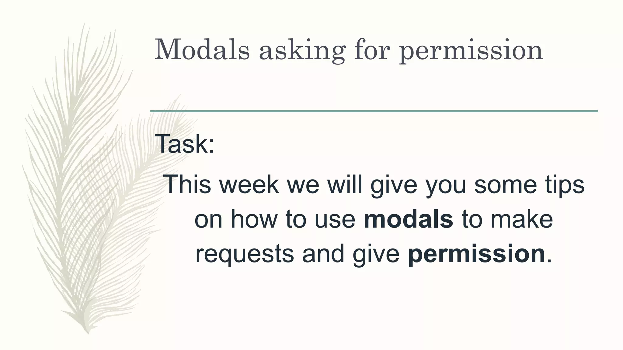 Modals expressing permission | PPTX