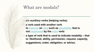Modals expressing permission | PPTX