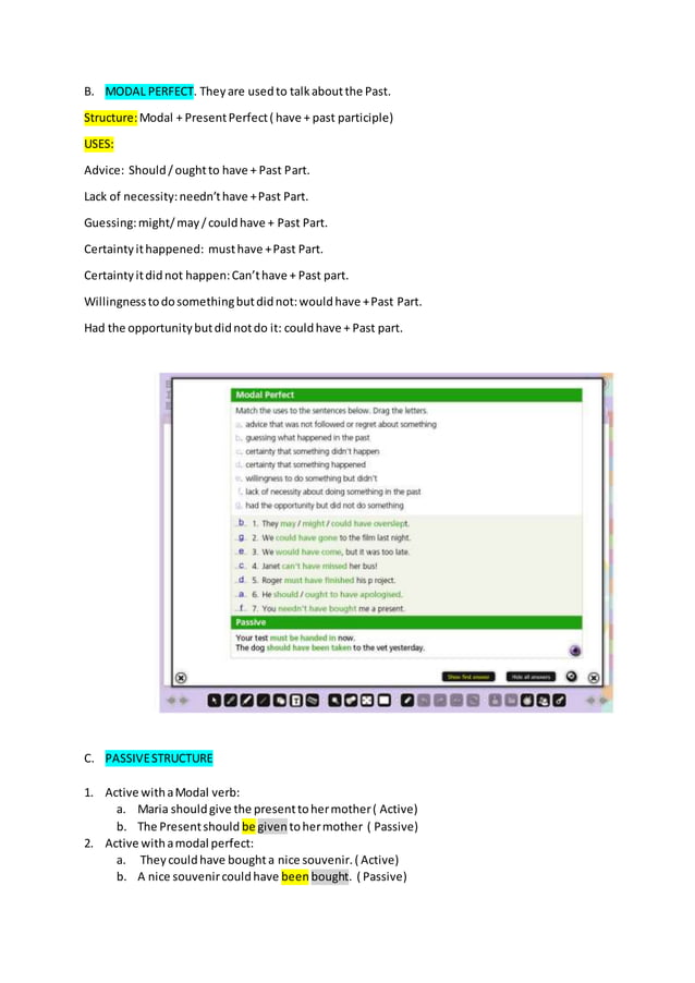 Modals final explanation | DOCX
