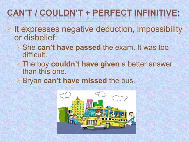 Modals followed by perfect infinitive | PPT
