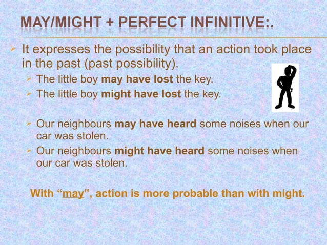 Modals followed by perfect infinitive | PPT