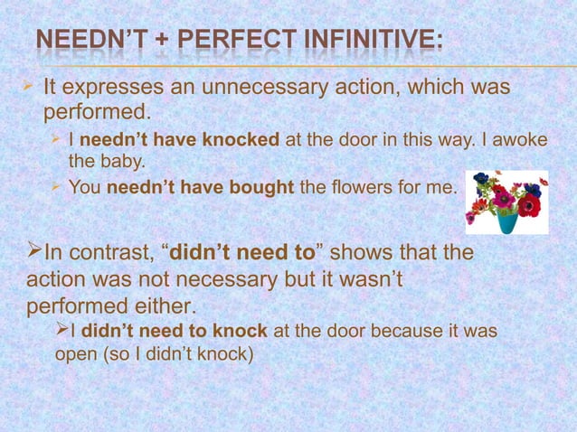 Modals followed by perfect infinitive | PPT