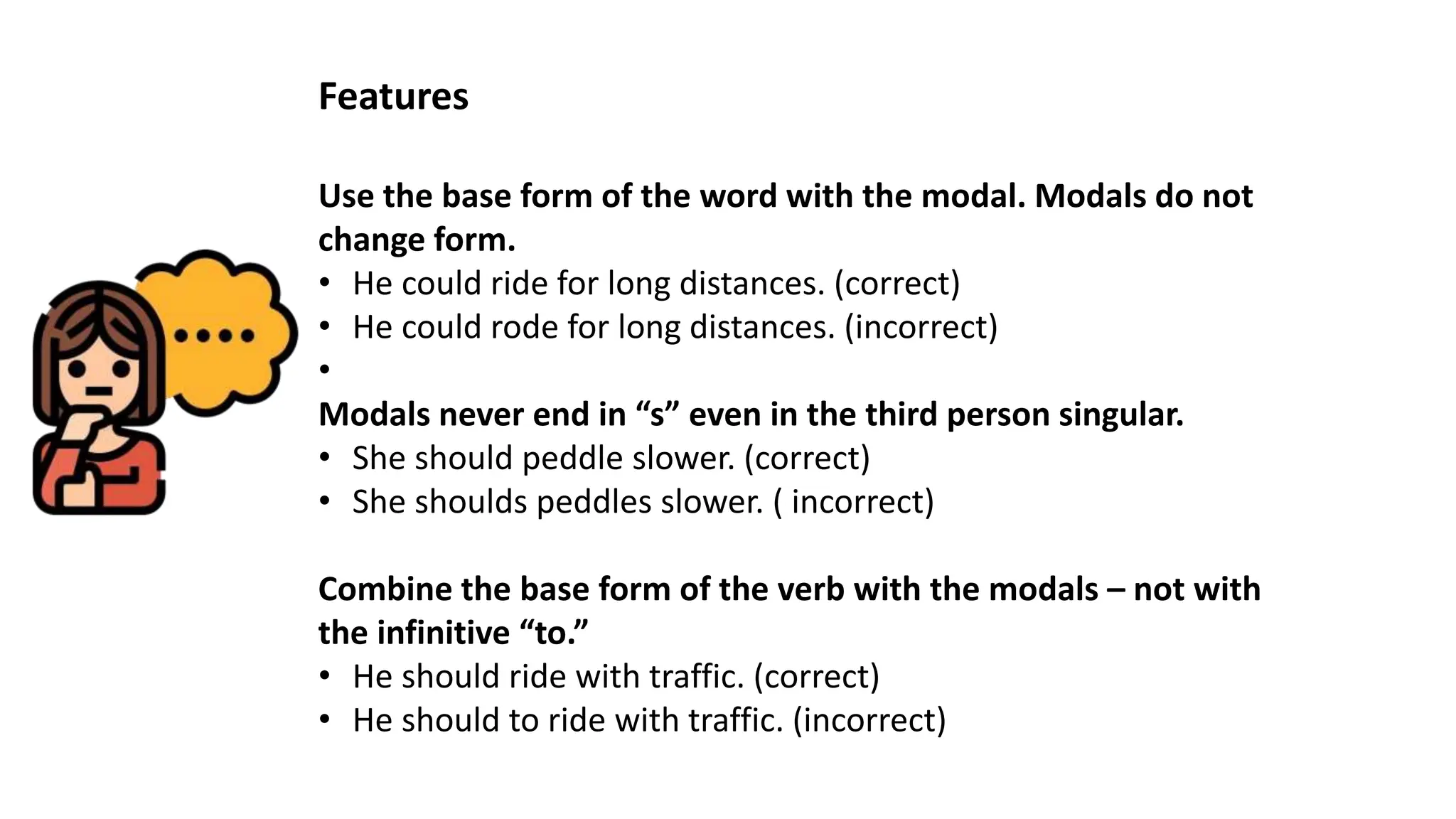 Modals intermediate Grammar for English1 | PPT