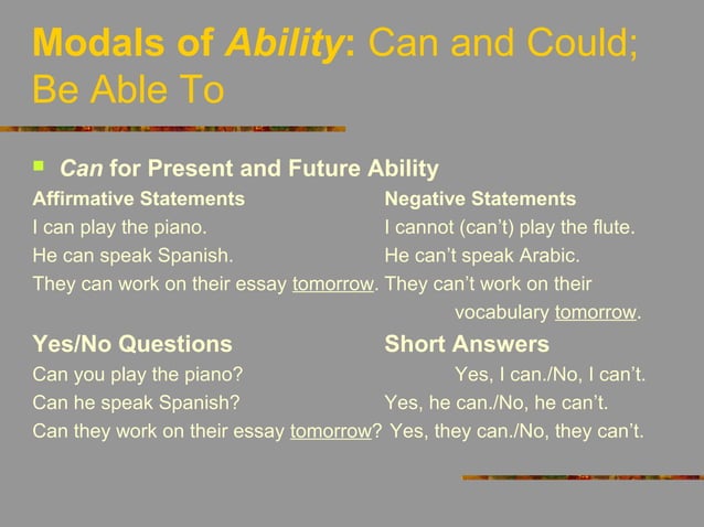 Modals of ability_and_possibility_ppp | PPT | College Planning ...