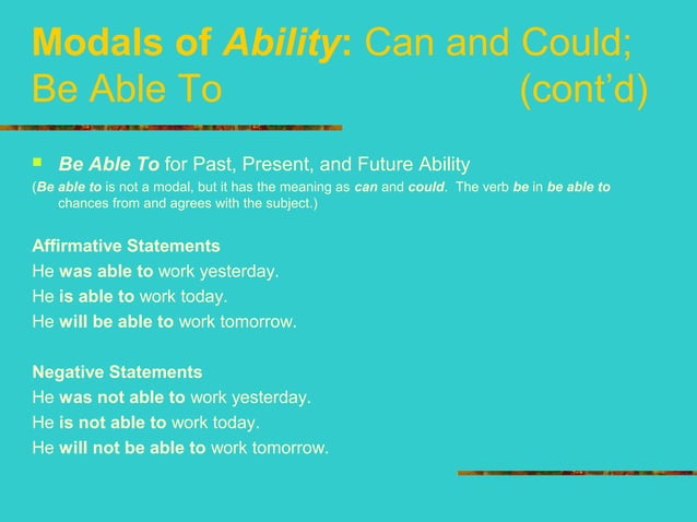 Modals of ability_and_possibility_ppp | PPT | College Planning ...