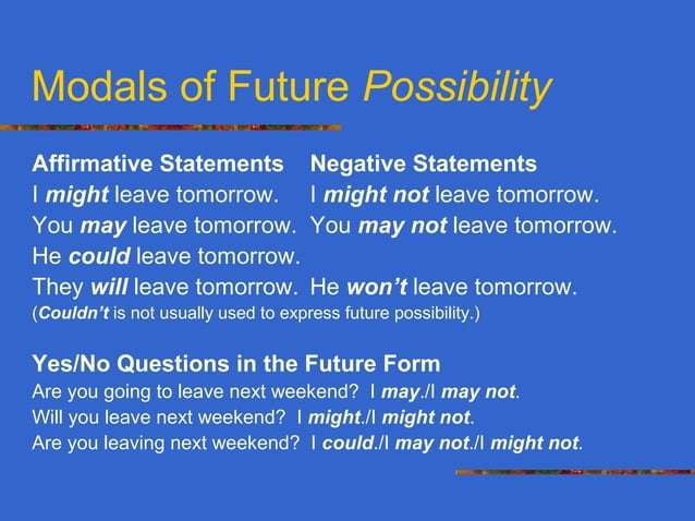 Modals of ability_and_possibility_ppp | PPT | College Planning ...