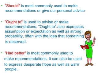 Modals of advice | PPT