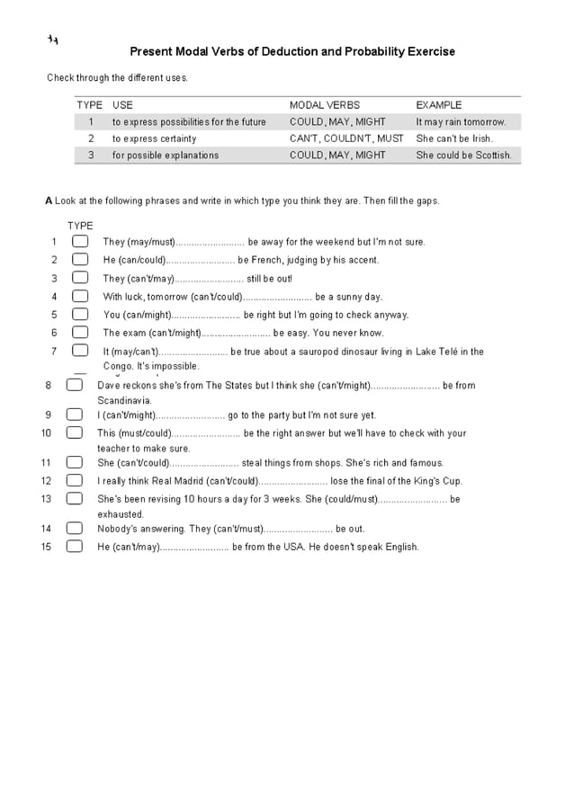 Modals of deduction | DOCX