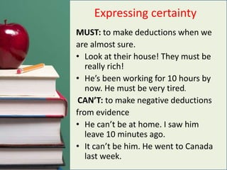 Modals of deduction present | PPTX