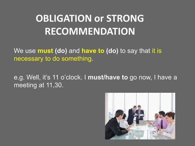 Modals of obligation | PPT