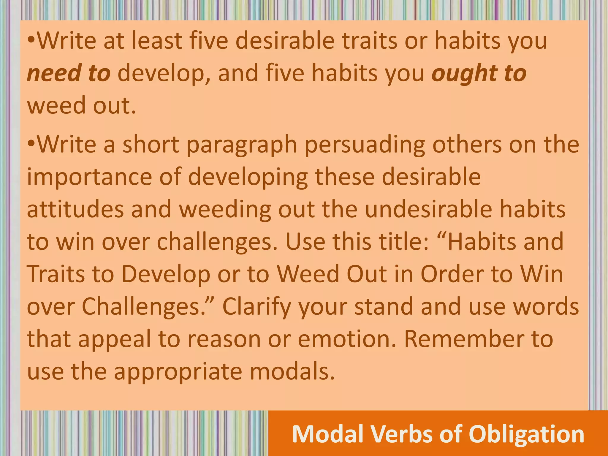 Modals of Obligation | PPTX