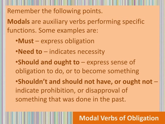 Modals of Obligation | PPTX