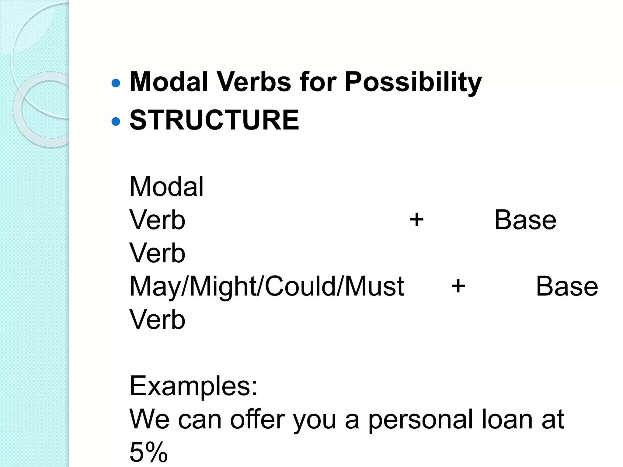 Modals of possibility | PPTX