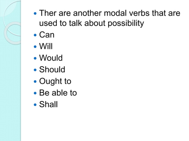 Modals of possibility | PPTX