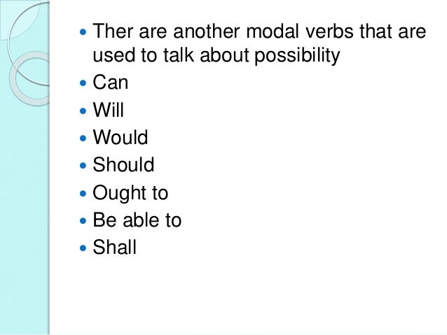 Modals of possibility