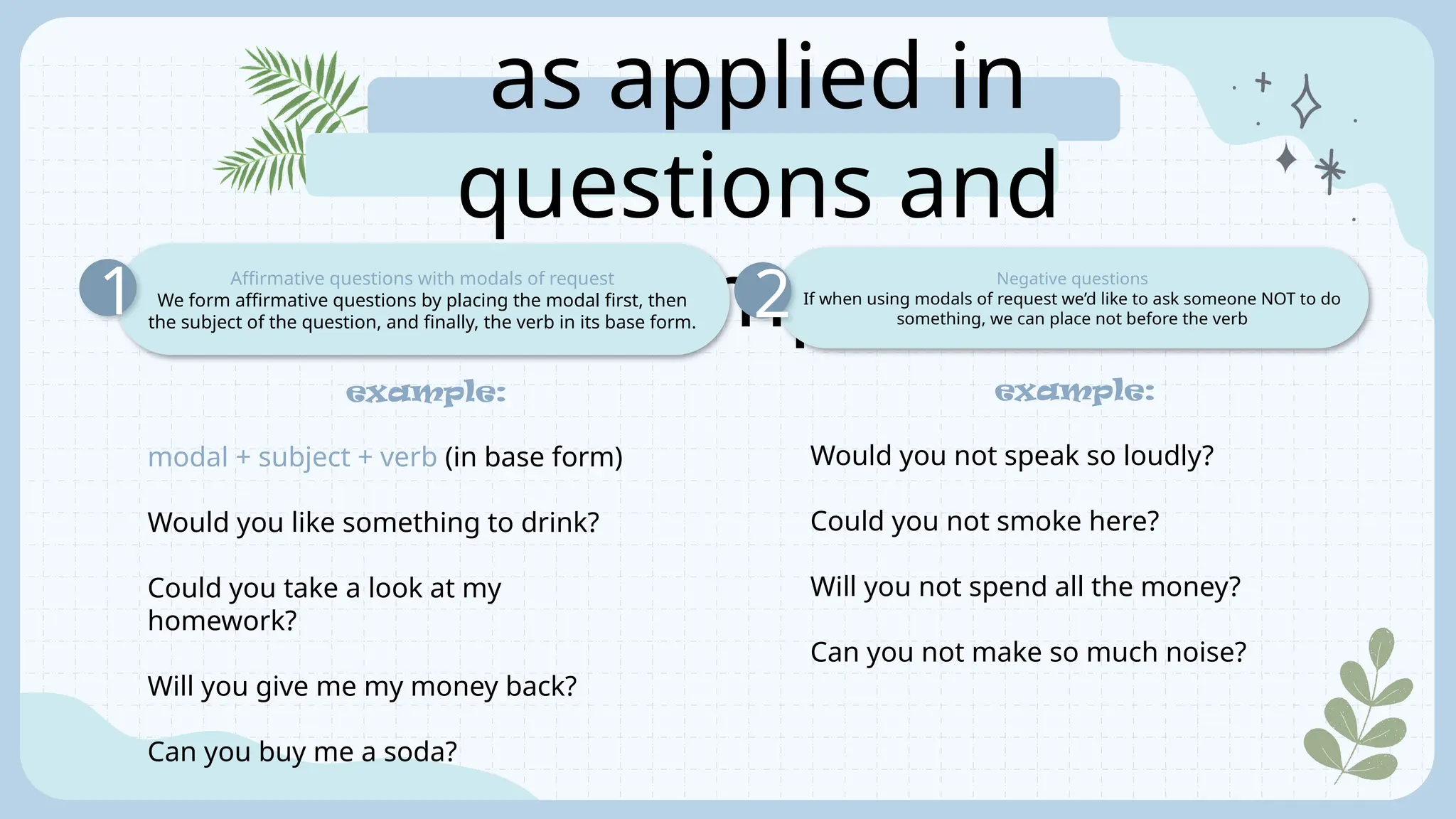 Modals of request Verbos modales en Inlgés | PPTX