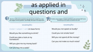 Modals of request Verbos modales en Inlgés | PPTX