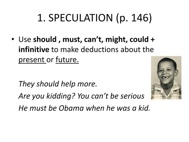 Modals of speculation | PPT