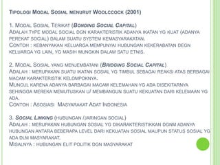 Modal sosial dalam pembangunan fd | PPTX